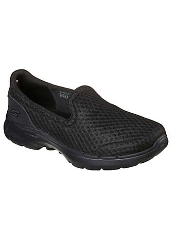 Skechers Hyper Pillar Athletic Black Mesh Slip On Trainers | Kaleidoscope