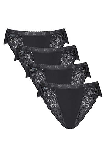 Sloggi Pack of 4 Chic Lace Tai Briefs | Kaleidoscope