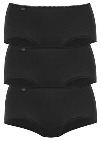 Sloggi Sloggi Pack of 3 Picot Edge Midi Briefs | Kaleidoscope