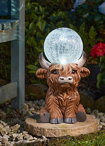 Smart Garden Charming Highland Cow Garden Ornament with LED’s ...