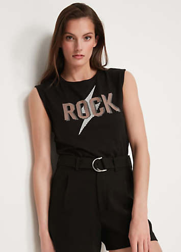 Sonder Studio Rock Embellished T-Shirt | Kaleidoscope