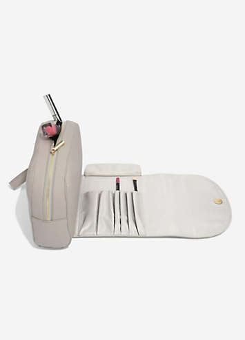 Stackers Taupe Wrap Around Makeup Bag | Kaleidoscope