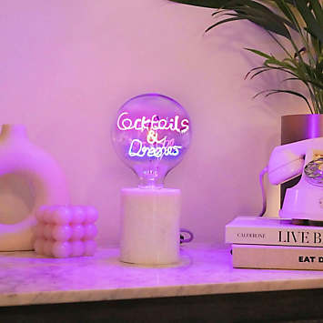 Steepletone LED Filament Text Light Bulb Cocktail Dreams | Kaleidoscope