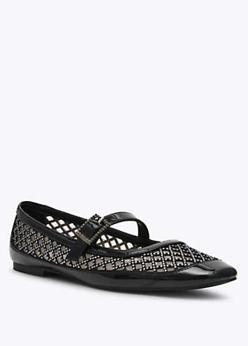 Steve Madden Black Combination Ballet Pumps | Kaleidoscope