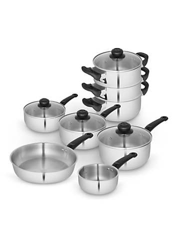 Swan Townhouse 8 Piece Cookware Set - Stainless Steel | Kaleidoscope