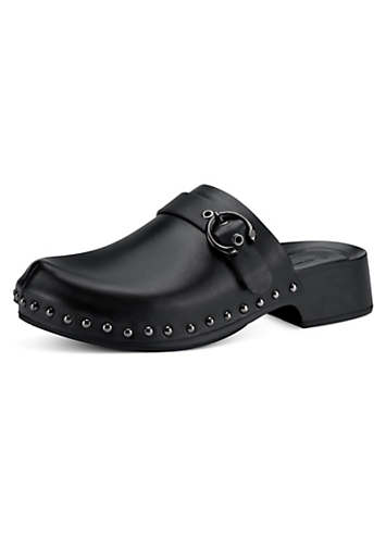 Tamaris Studded Block Heel Clogs | Kaleidoscope