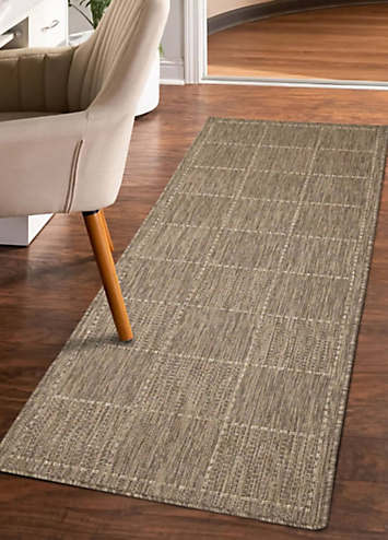 The Homemaker Rugs Collection Gel Backed Check Runner | Kaleidoscope