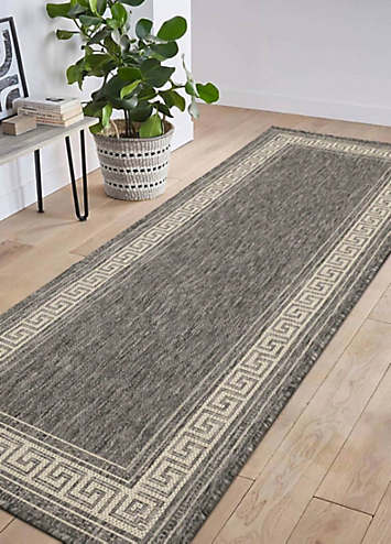 The Homemaker Rugs Collection Gel Backed Greek Key Runner | Kaleidoscope