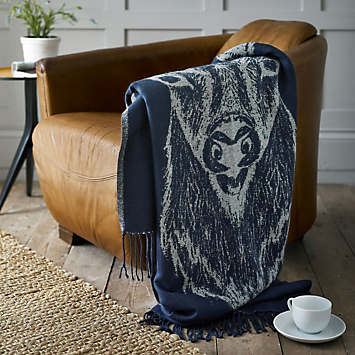 The Lyndon Company Navy Stag Throw | Kaleidoscope
