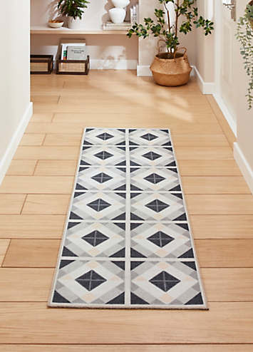 Think Rugs Victoria Tile Runner | Kaleidoscope