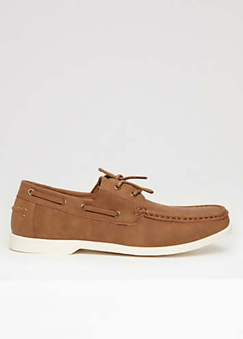 Threadbare Faux Suede Boat Shoes | Kaleidoscope
