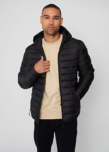 Threadbare Matte Finish Padded Hooded Jacket | Kaleidoscope