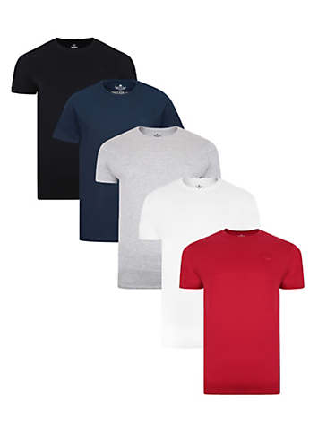 Threadbare Pack of 5 Basic Short Sleeve T-Shirts | Kaleidoscope