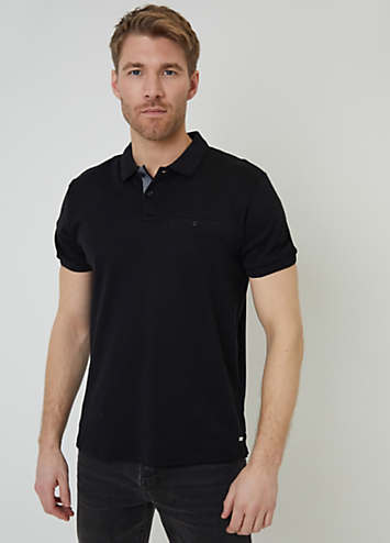 Threadbare Rib Collar Jetted Pocket Short Sleeve Polo Shirt | Kaleidoscope