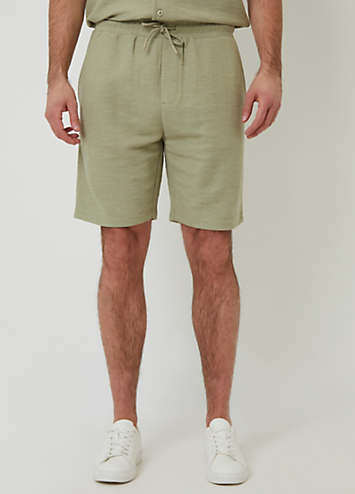 Threadbare Textured Elasticated Waist Shorts | Kaleidoscope