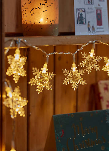 Three Kings 20 Snowflake String Lights | Kaleidoscope