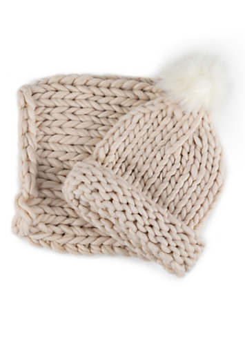 Totes Nordic Ladies Chunky Knit Beanie Hat And Snoot Set | Kaleidoscope