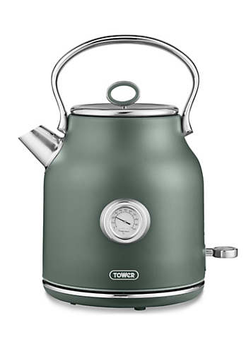 Tower 16003FOR Renaissance Kettle, Quick Boil, 1.7l 3kW, Forest Green ...