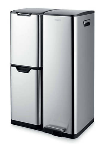 Tower 60L Recycling Pedal Bin - Stainless Steel | Kaleidoscope