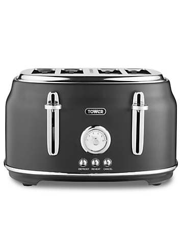 Tower Renaissance 4 Slice Toaster T20065BLK - Black | Kaleidoscope