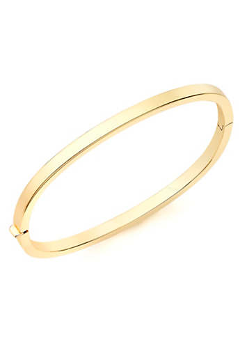 Tuscany Gold 9CT Yellow Gold 4mm Rectangular-Tube Bangle | Kaleidoscope