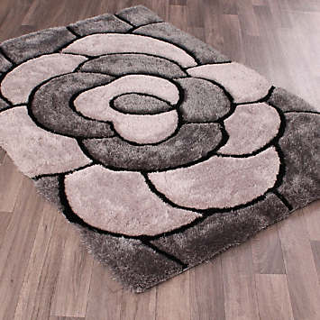 Urco 3D Carved Rose Rug | Kaleidoscope
