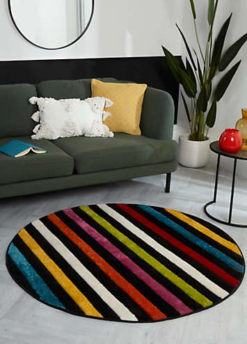 Urco Spectra Carved Stilo Multi Circle Rug | Kaleidoscope