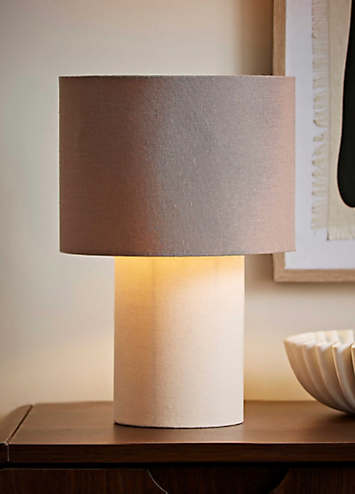 ValueLights Bobby Mocha Fabric Table Lamp | Kaleidoscope