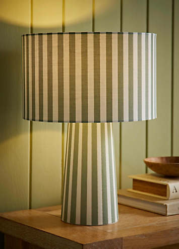 ValueLights Thorley Stripe Fabric Table Lamp | Kaleidoscope