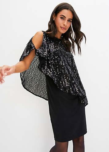 Venus Cut-Out Shoulder Sequin Dress | Kaleidoscope