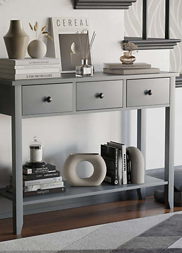 Vida Designs Windsor 3 Drawer Console Table | Kaleidoscope
