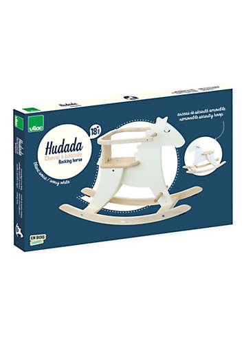 Vilac Hudada Rocking Horse with Safety Hoop - White | Kaleidoscope