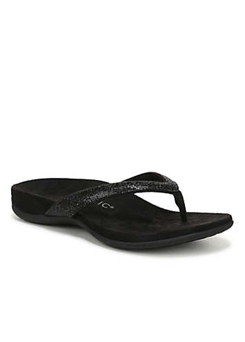 Vionic Dillon Shine Wide Fit Arch Support Toe Post Sandals | Kaleidoscope