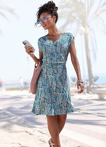 Vivance Printed Summer Smock Dress | Kaleidoscope