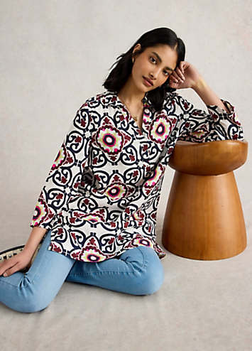 White Stuff Blake Linen Tunic Top | Kaleidoscope