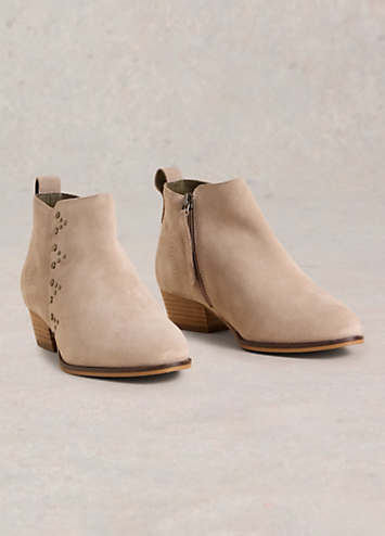 White Stuff Grey Willow Stud Ankle Boots | Kaleidoscope