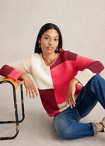 White Stuff Jana Colourblock Jumper | Kaleidoscope