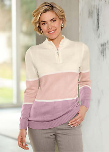 Witt Colourblock Turtleneck Long Sleeve Jumper | Kaleidoscope