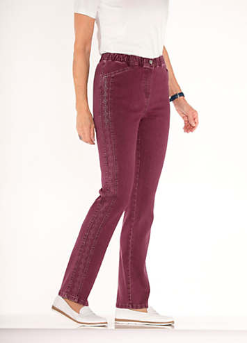 Witt Elasticated Waist Straight Leg Jeans | Kaleidoscope