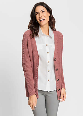 Witt Ribbed Raglan Sleeve Cardigan | Kaleidoscope
