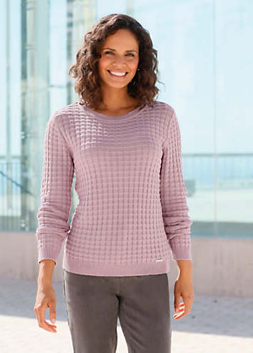 Witt Round Neck Waffle Jumper | Kaleidoscope