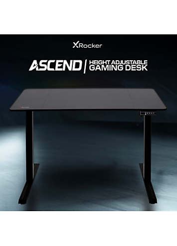 X Rocker Ascend Height Adjustable Gaming Desk - Black | Kaleidoscope