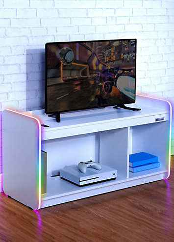 X Rocker Electra Media Centre - App Controlled LED Lights - White ...