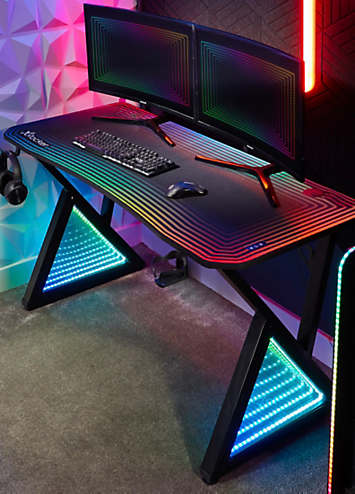 X Rocker Infinity Neo Motion Sync™ RGB Gaming Desk | Kaleidoscope
