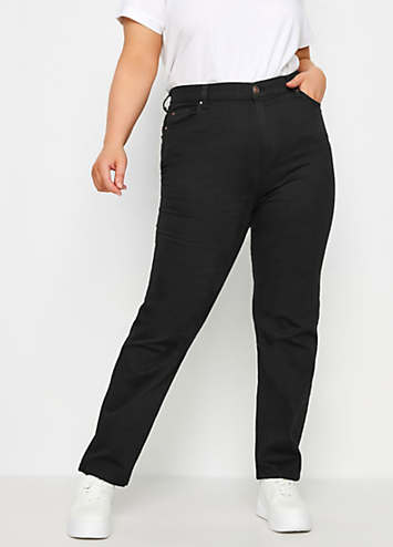 Yours Curve Straight Leg Ruby Jeans | Kaleidoscope