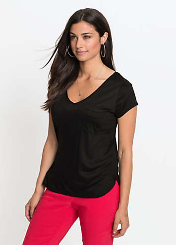bonprix Glossy Pocket T-Shirt | Kaleidoscope