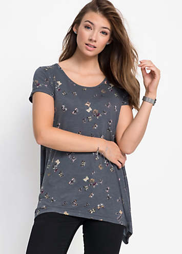 bonprix Hanky Hem T-Shirt | Kaleidoscope