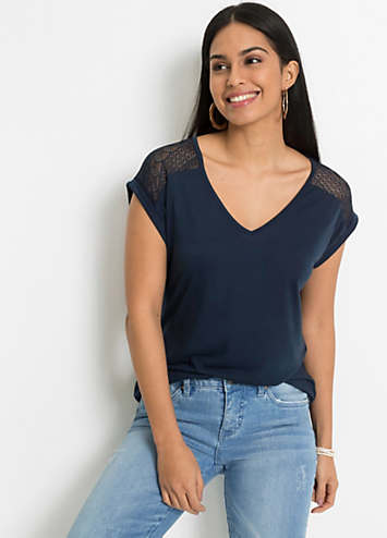 bonprix Lace Back T-Shirt | Kaleidoscope