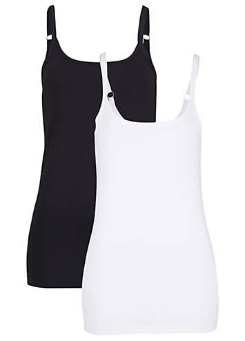 bonprix Pack of 2 Longline Camis | Kaleidoscope