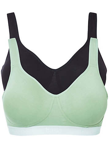 bonprix Pack of 2 Stretch Cotton Bras | Kaleidoscope
